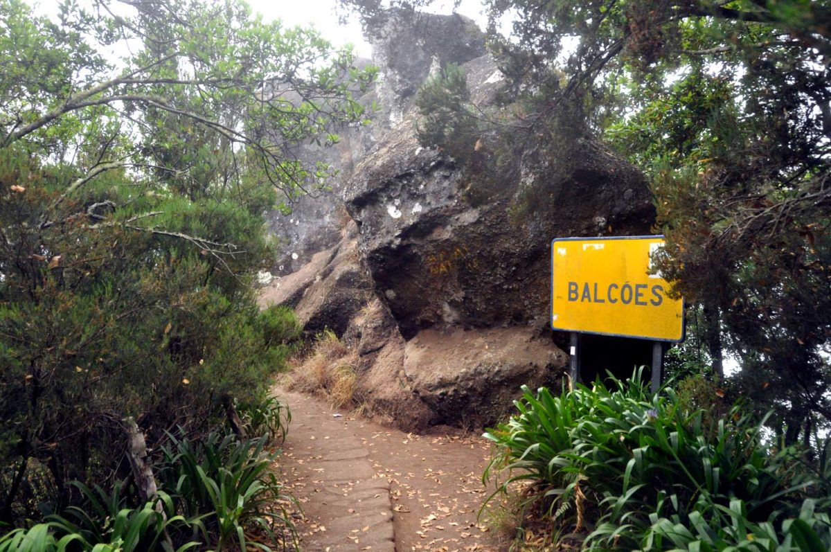 Trail to the Balcoes viewpoint: levada PR 11 Vereda dos Balcoes – map ...