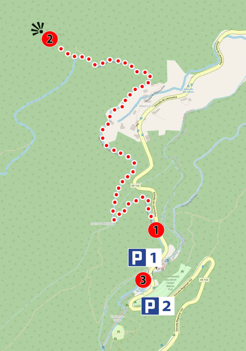 Szlak na punkt widokowy Balcoes: lewada PR 11 Vereda dos Balcoes – mapa ...