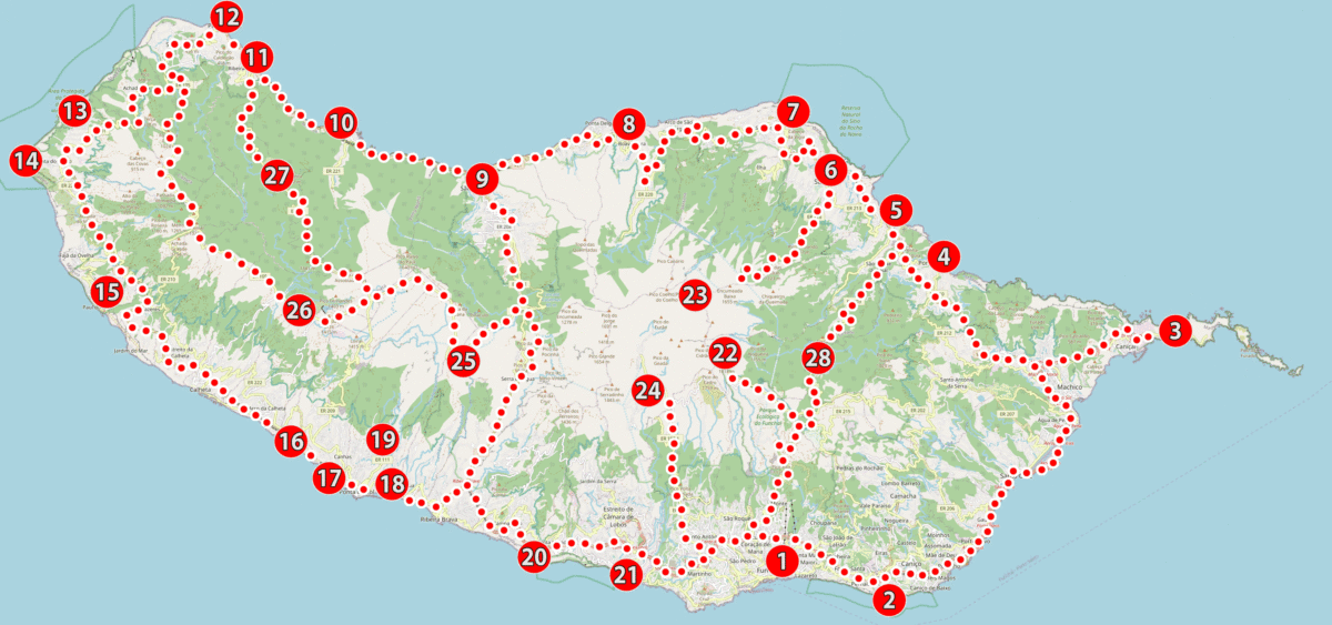 Madera atrakcje, mapa, plan zwiedzania, wycieczki, najpiękniejsze ...