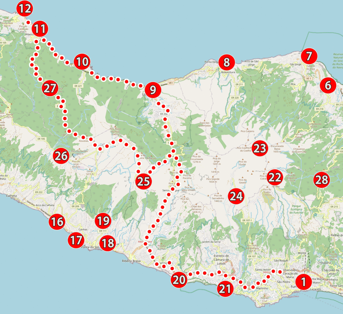 Madera atrakcje, mapa, plan zwiedzania, wycieczki, najpiękniejsze ...