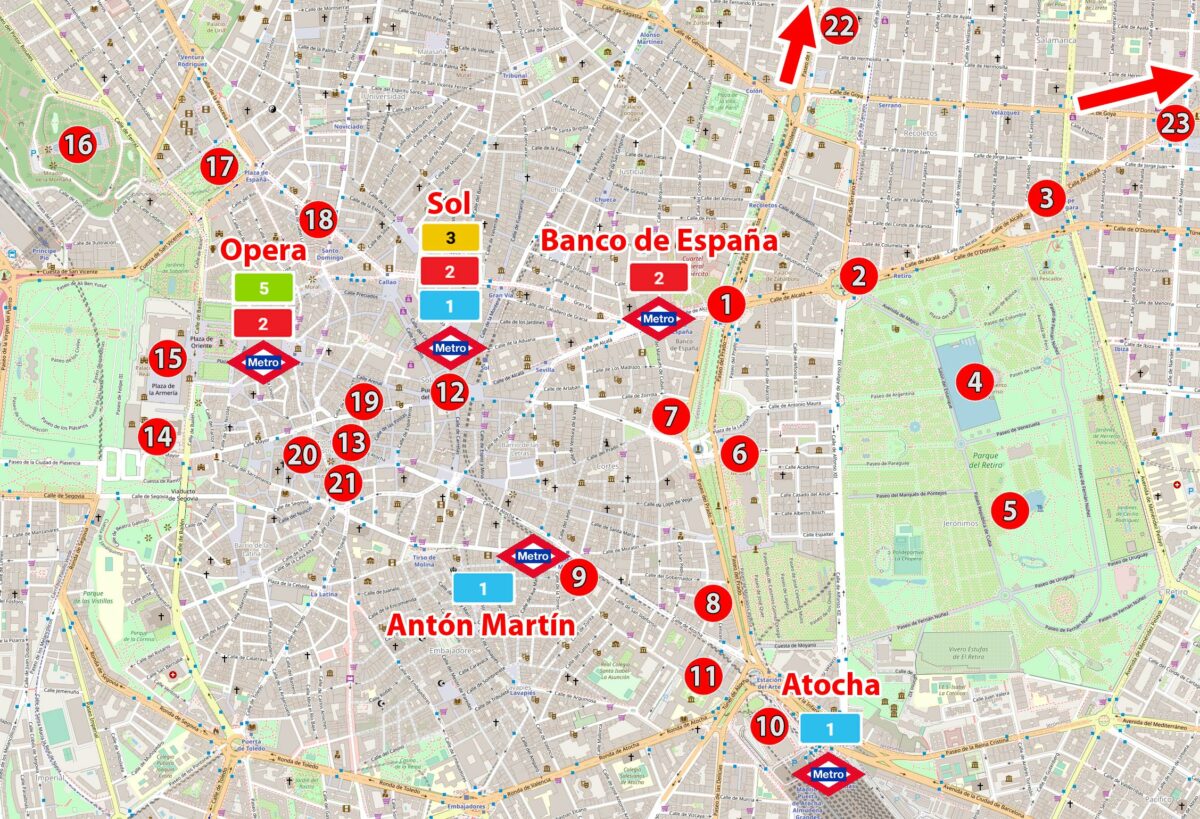 Piano turistico di Madrid - mappa, biglietti, attrazioni, monumenti ... Piano turistico di Madrid - mappa, biglietti, attrazioni, monumenti ...