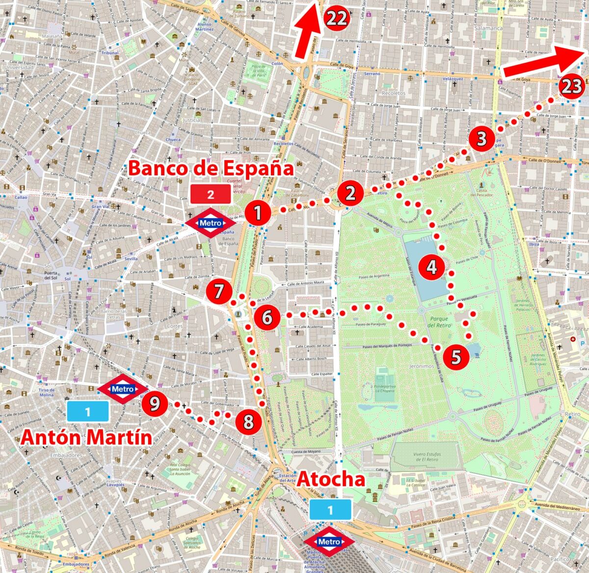 Programma turistico di Madrid: mappa, biglietti, attrazioni, monumenti ...