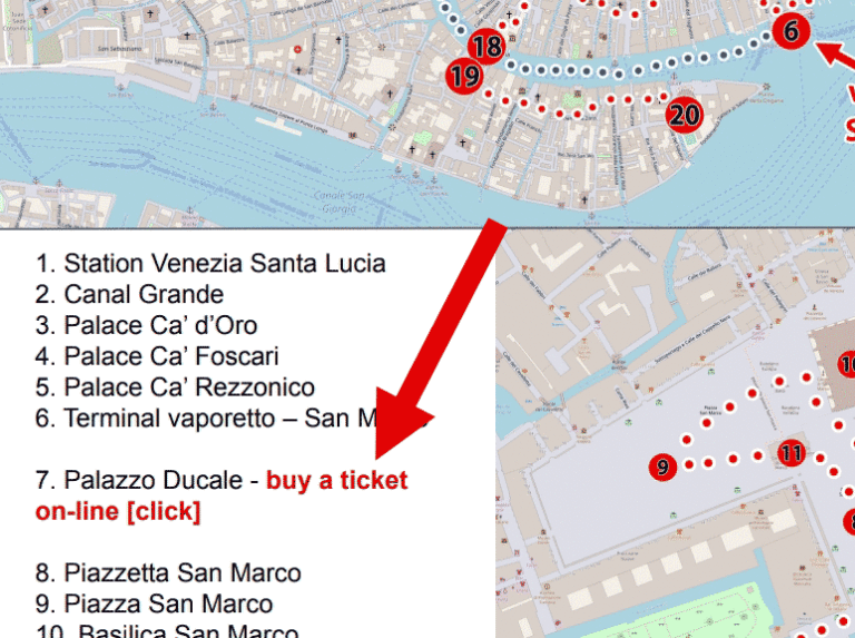 Veneția - Hartă turistică PDF - Ce să vezi? Ghid