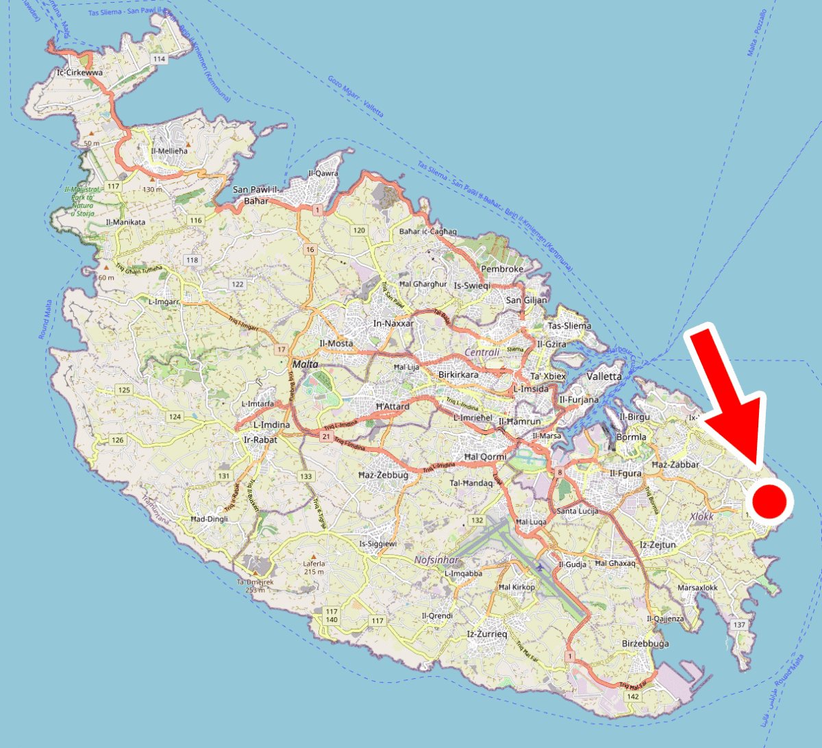 St. Thomas Beach and Bay – the most beautiful beach in Malta? Map ...