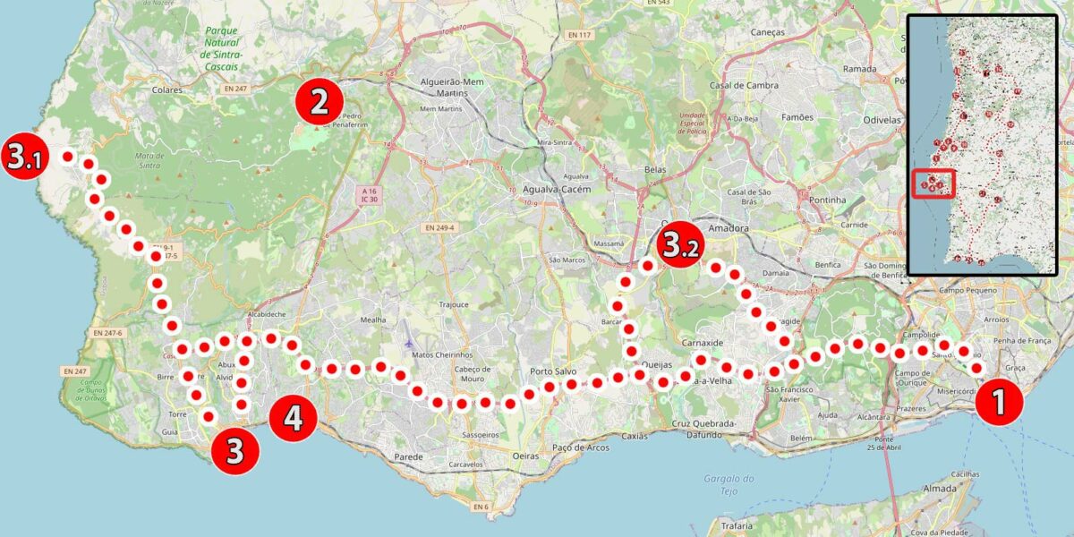 Португалия атракции карта план за разглеждане на забележителности турове най красивите