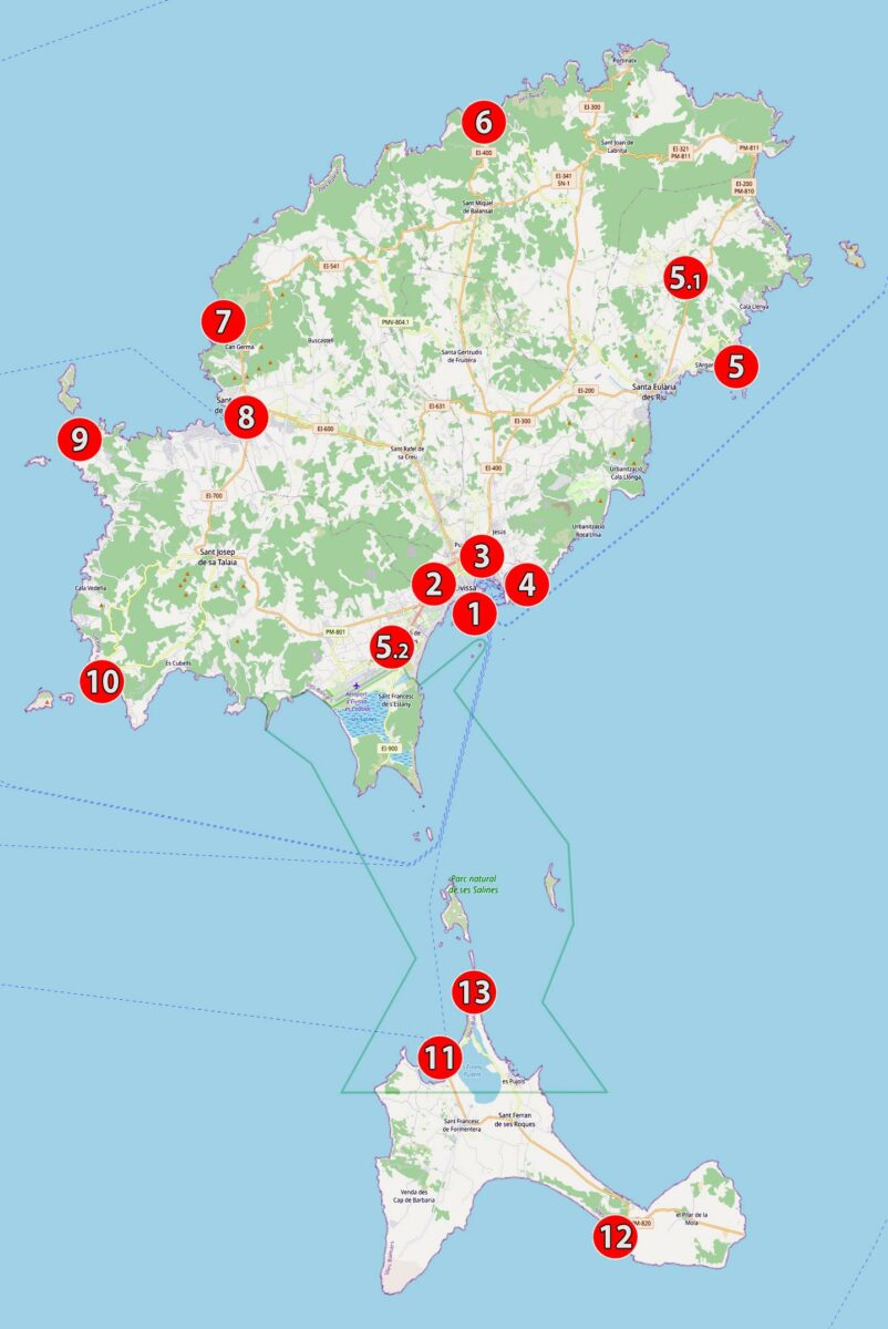 Ibiza – Mapa, atracciones, plan turístico – ¿Qué ver? Guía