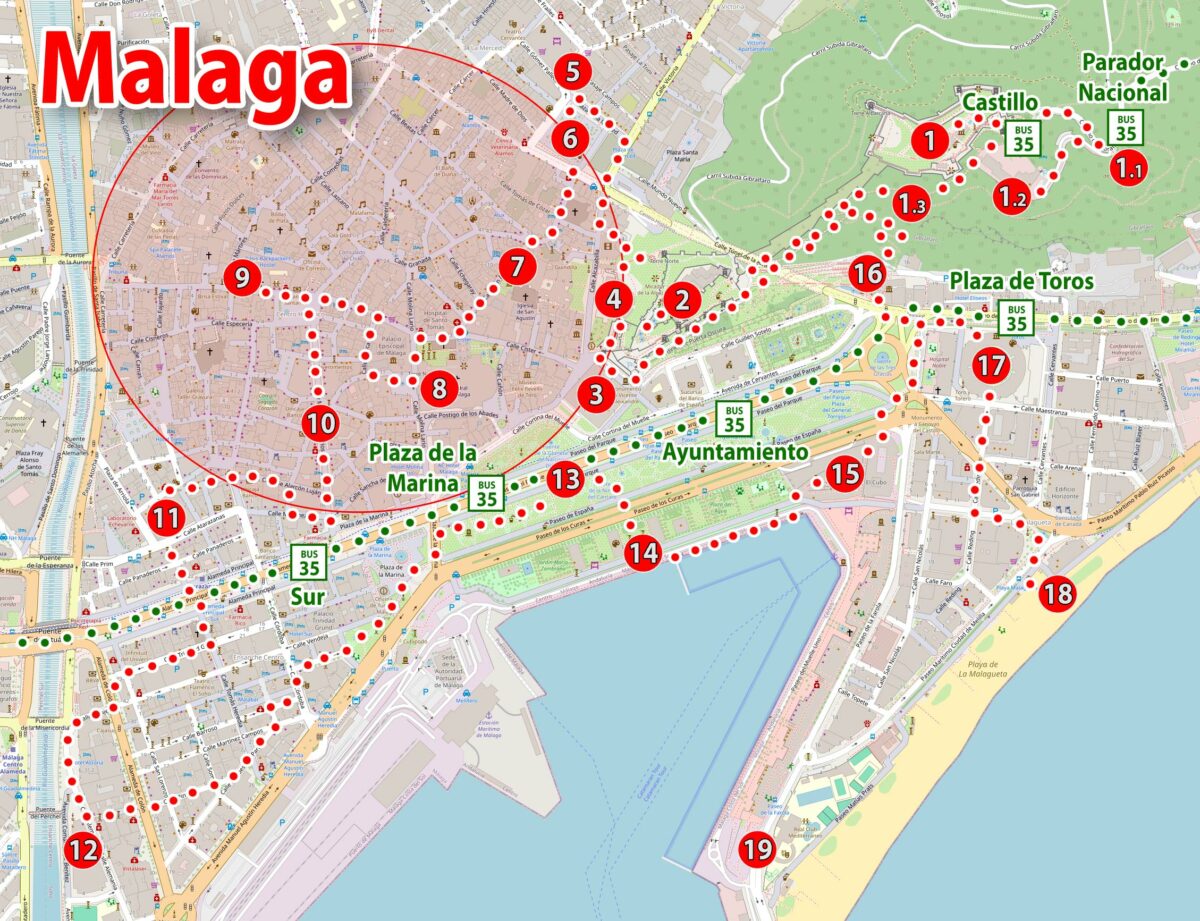 Malaga – mapa, plan zwiedzania, atrakcje, noclegi, ciekawostki – Co ...