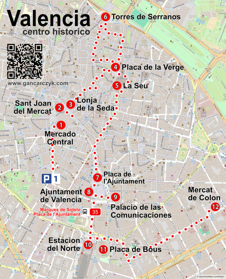 Valencia: Top-Attraktionen (Karte, Besichtigungsplan ...