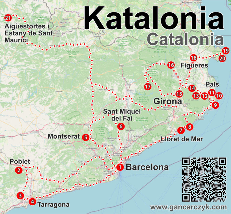 Catalogne : les meilleures attractions (carte, plan de visite ...
